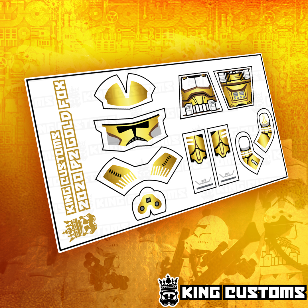 Gold Commander Fox (Phase 2) Decal Sheet | King Customs